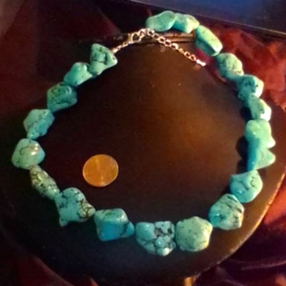 Jewelry | Chunky Howlite Turquoise Necklace | Poshmark